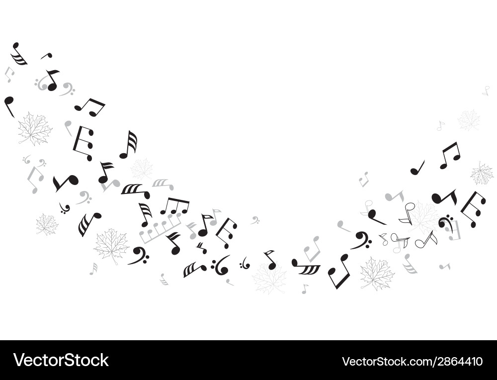 Notes leaf dance Royalty Free Vector Image - VectorStock