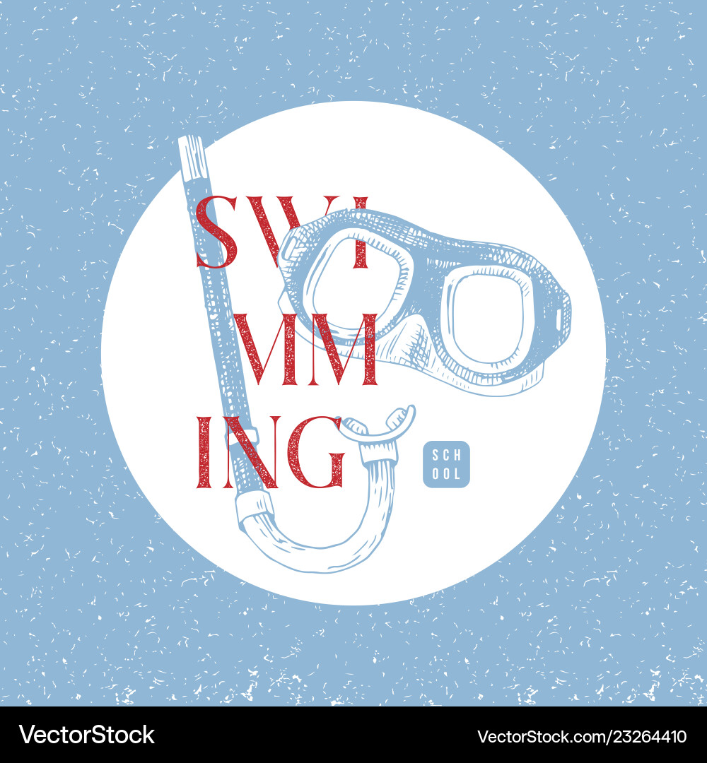 Swimming school logo Royalty Free Vector Image