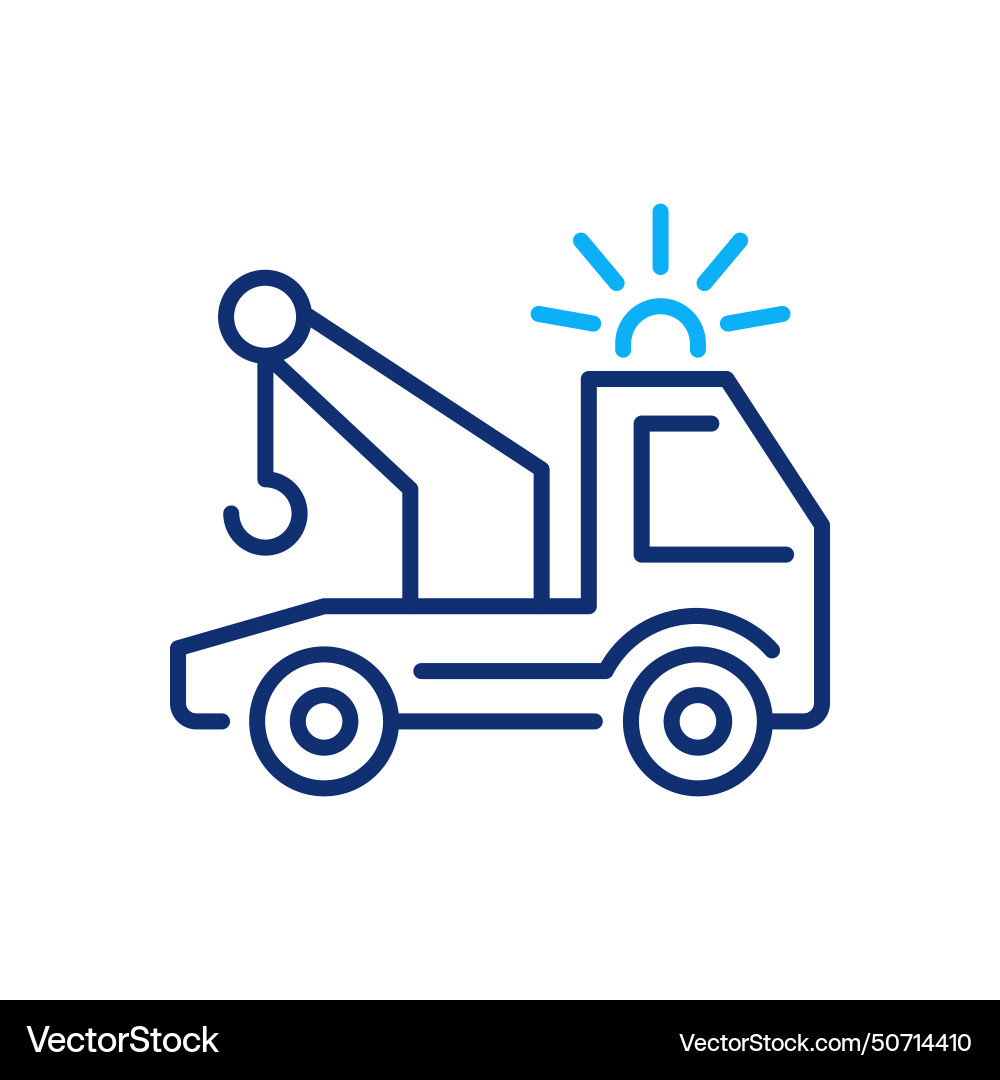 Tow truck icon editable Royalty Free Vector Image