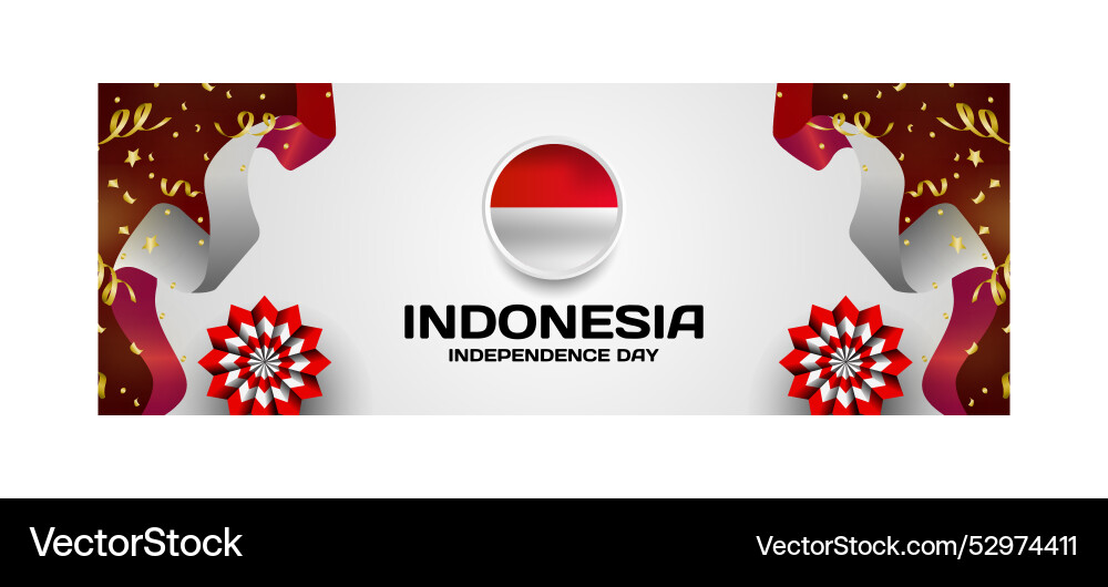 17 august celebrating independence day Royalty Free Vector