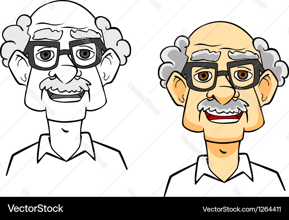 Cartoon senior man Royalty Free Vector Image - VectorStock