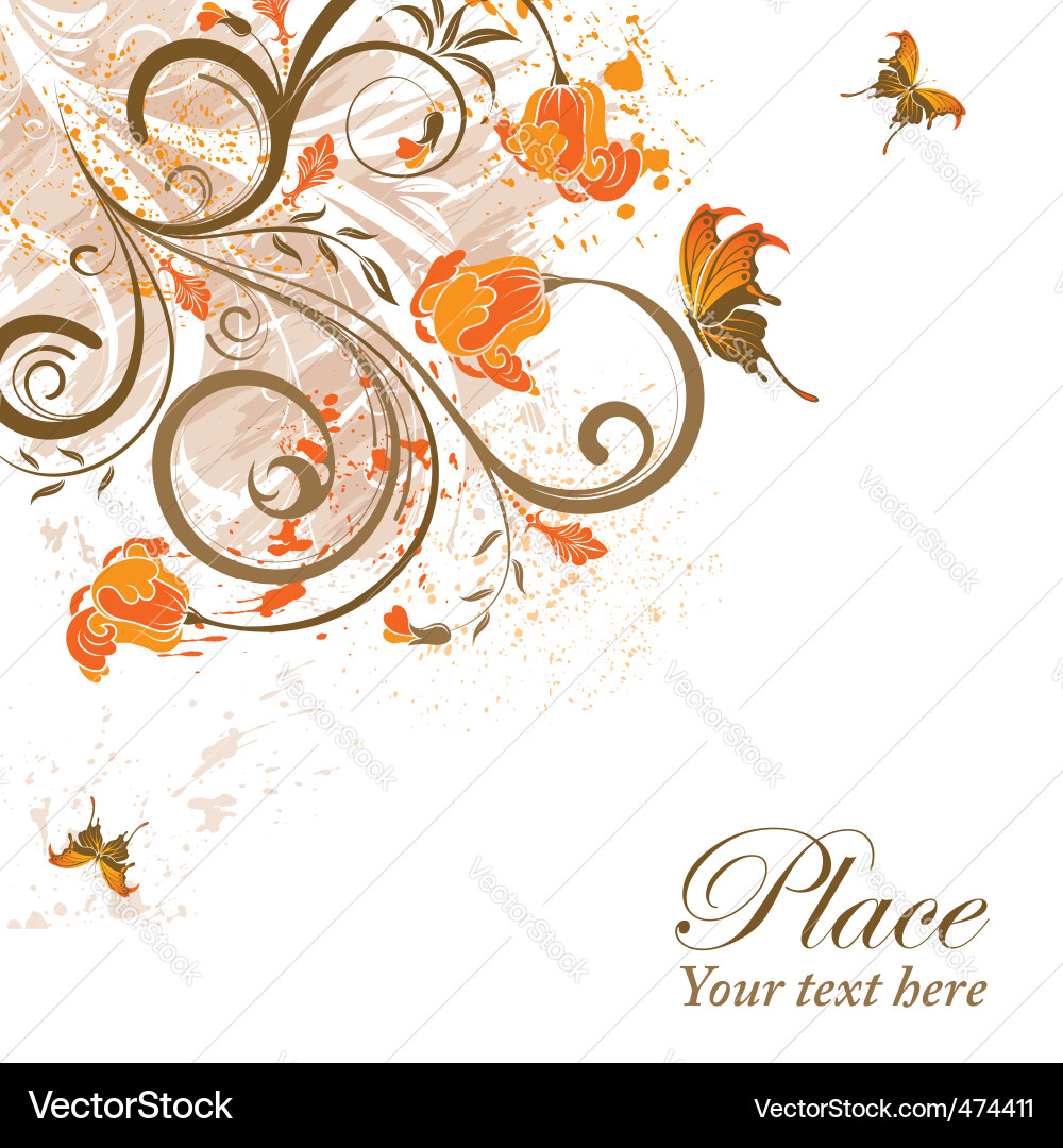 Floral frame Royalty Free Vector Image - VectorStock
