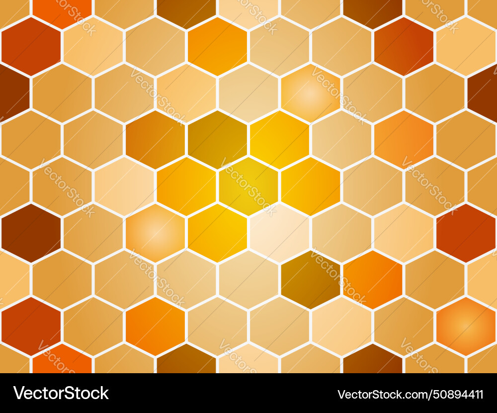 Hand drawn seamless pattern of hexagons Royalty Free Vector