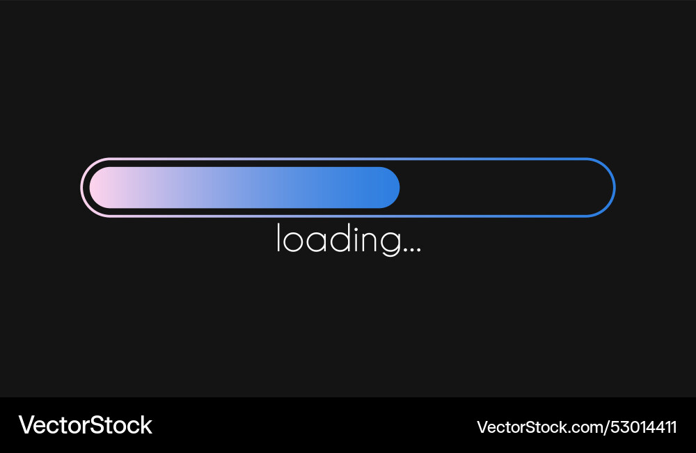 Load bar progress gradient download interface Vector Image