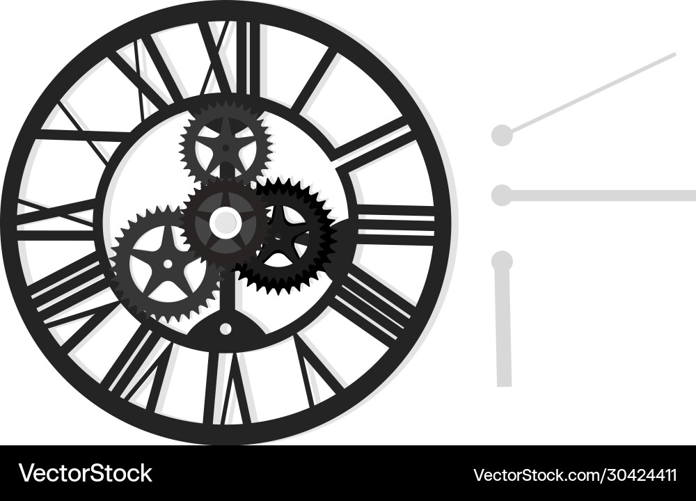 Mechanical clock and set time you want Royalty Free Vector