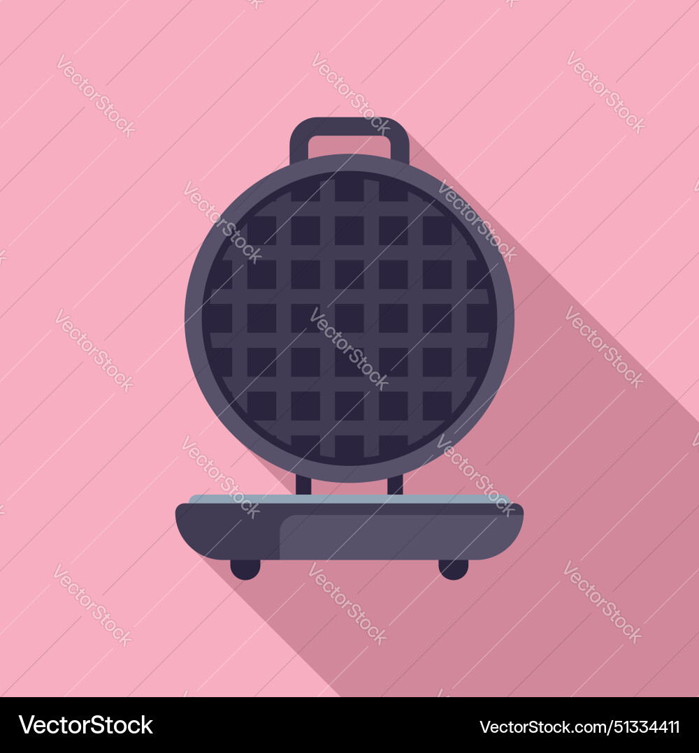 Modern waffle iron icon on pink background Vector Image
