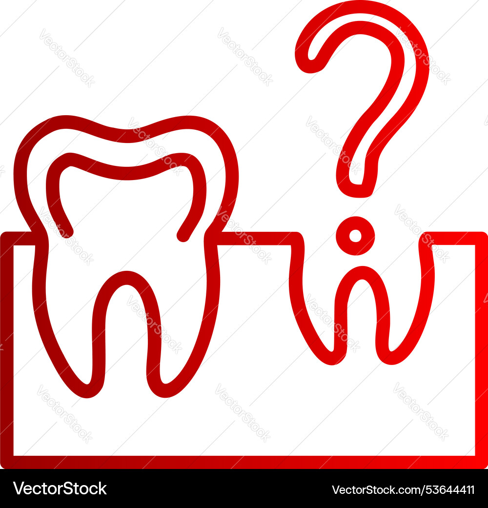 Tooth line gradient icon Royalty Free Vector Image