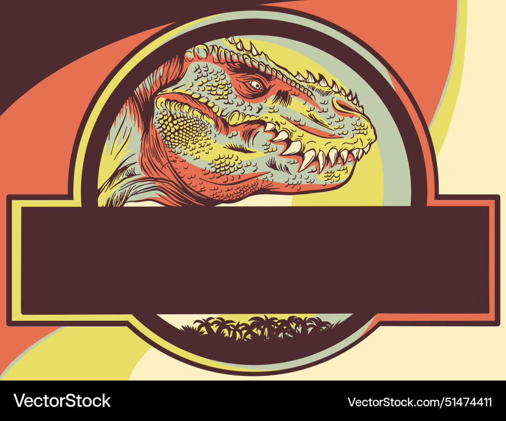 Tyrannosaurus t rex logo Royalty Free Vector Image
