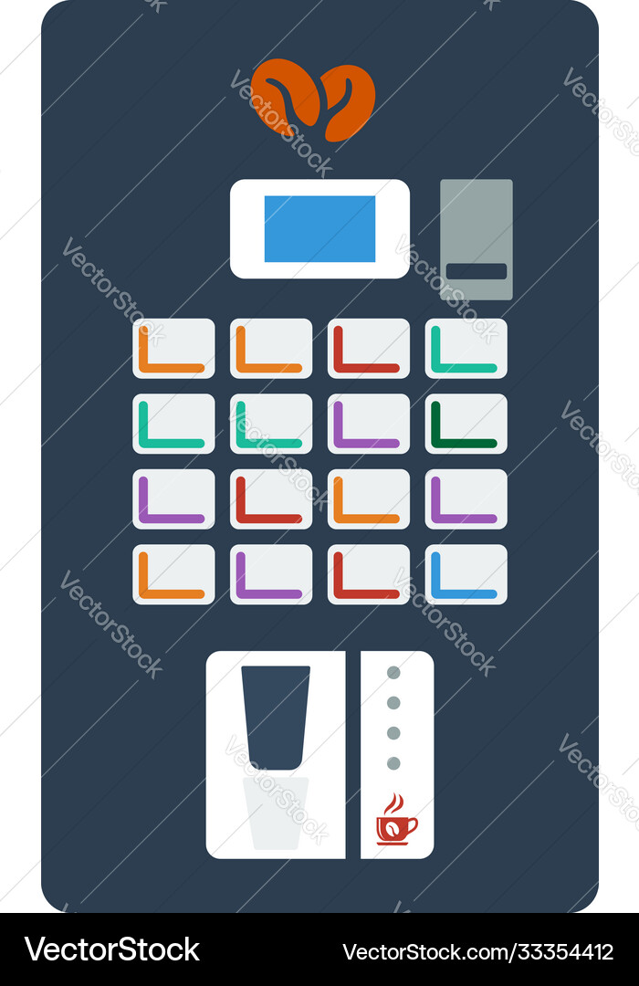 Coffee selling machine icon Royalty Free Vector Image