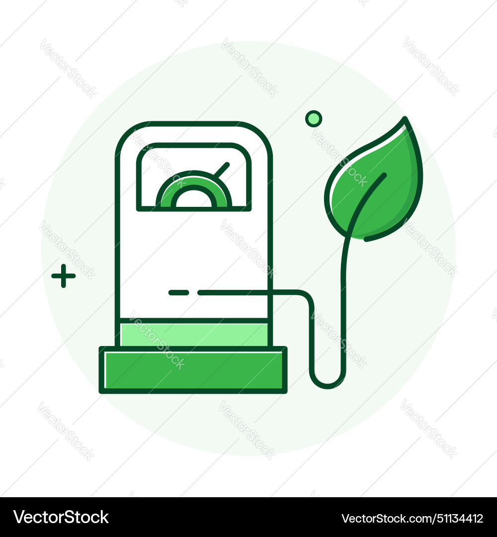 Eco fuel icon exploring sustainable and renewable Vector Image