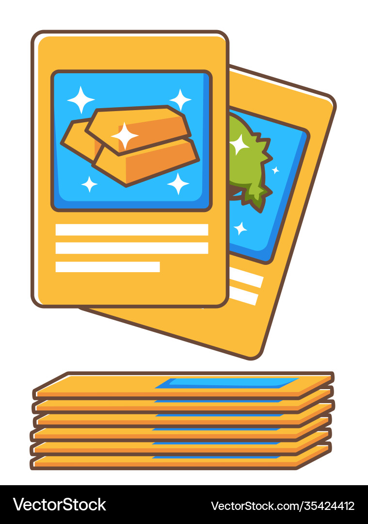 Gaming card for rpg gold and resources Royalty Free Vector