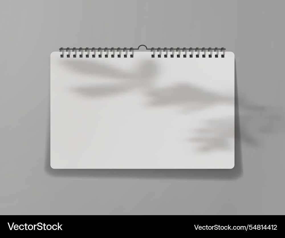 Minimalist wall calendar mockup with natural Vector Image