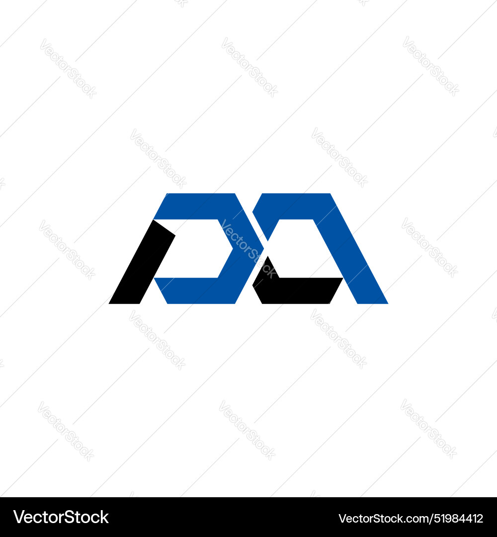 Modern initial dxa letter geometric logo design Vector Image