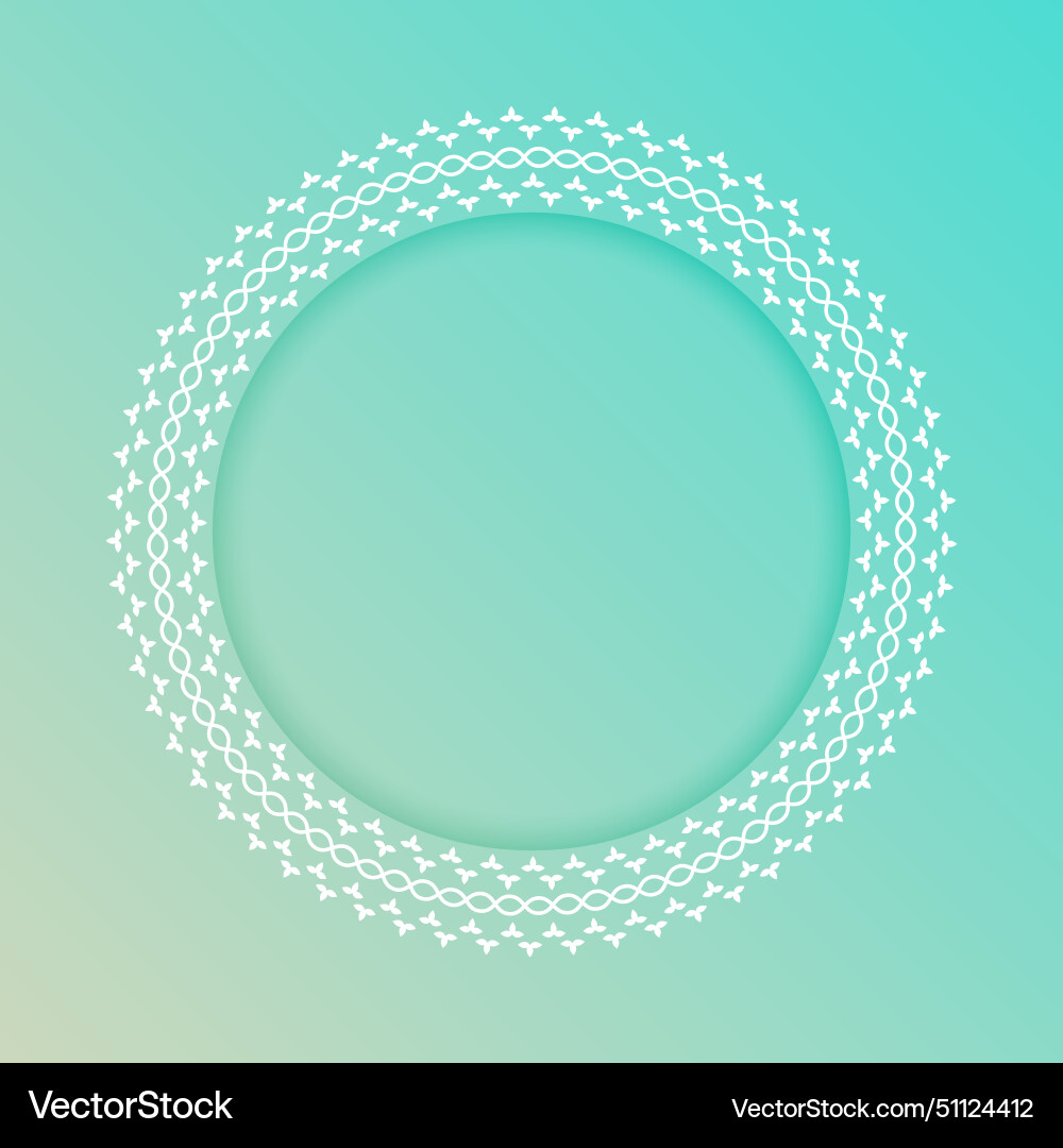 Vintage style lacy frame background in indian Vector Image