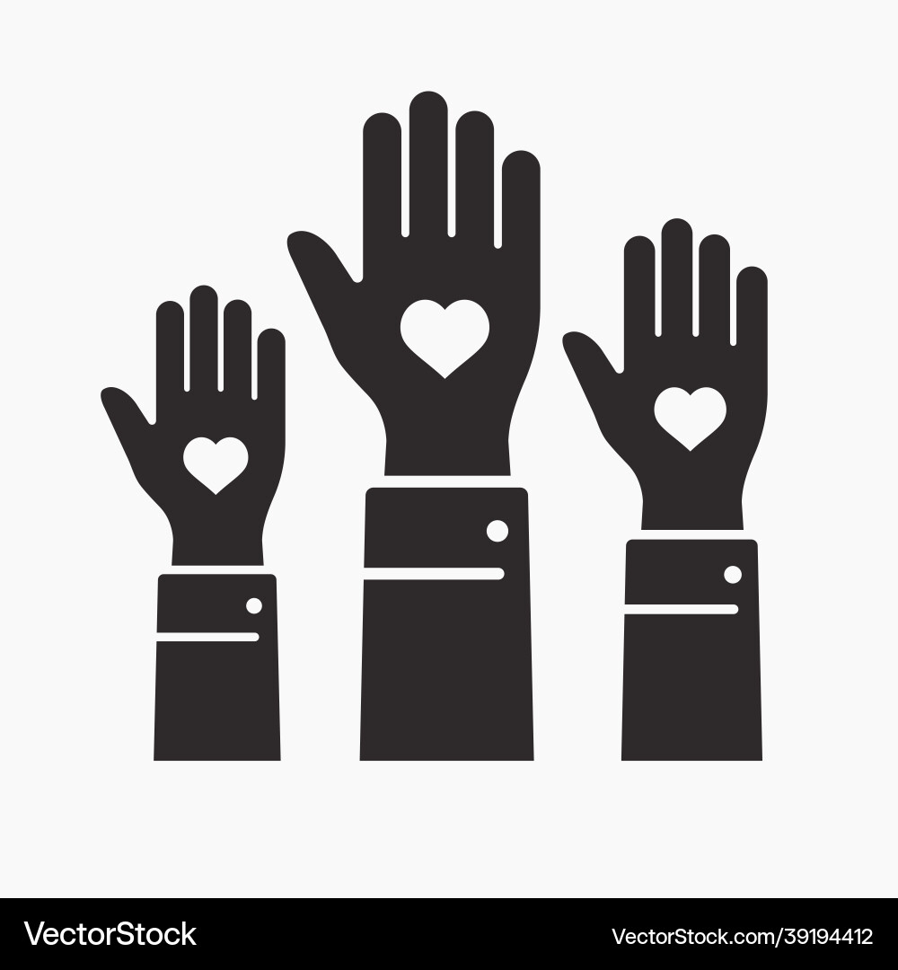 Volunteer icon on white background Royalty Free Vector Image