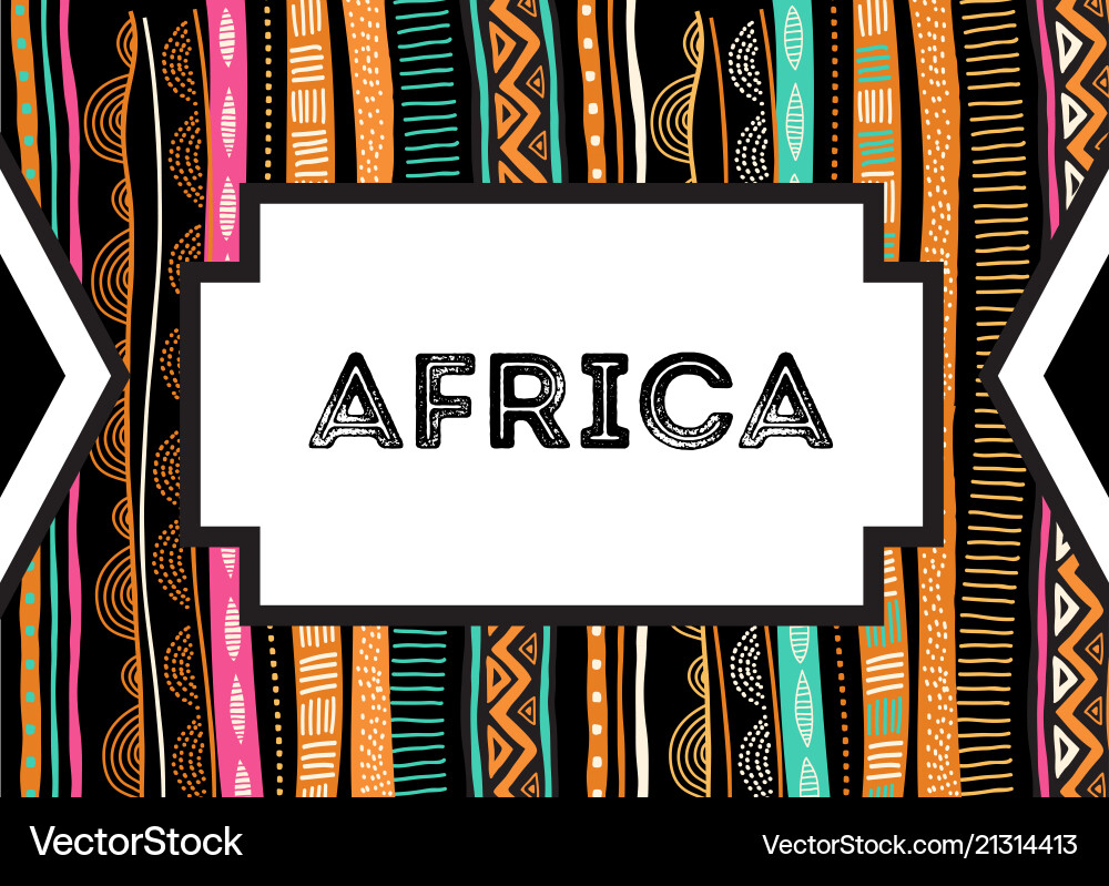 African background flyer with tribal traditional Vector Image