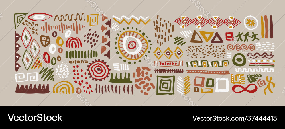 African Tribal Art Pattern Royalty Free Vector Image