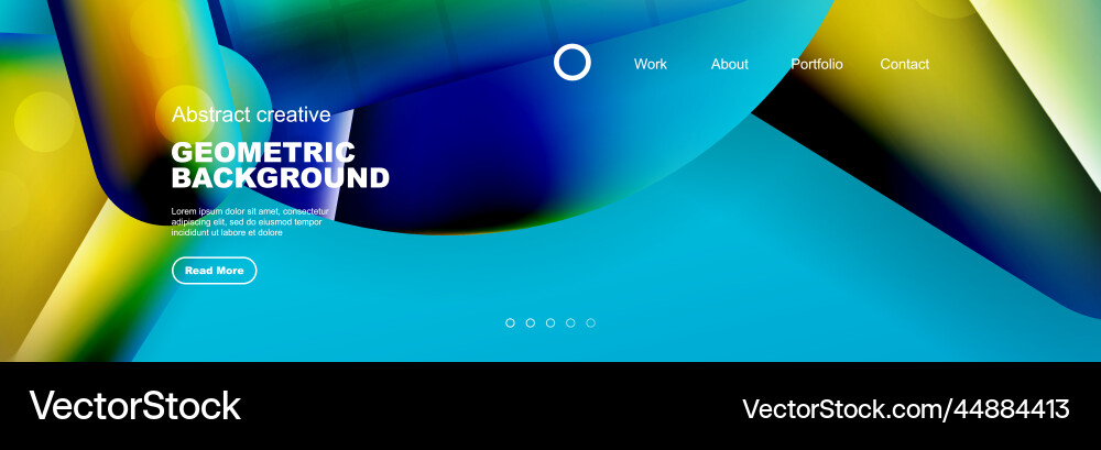 Bright glossy overlapping geometric shapes Vector Image