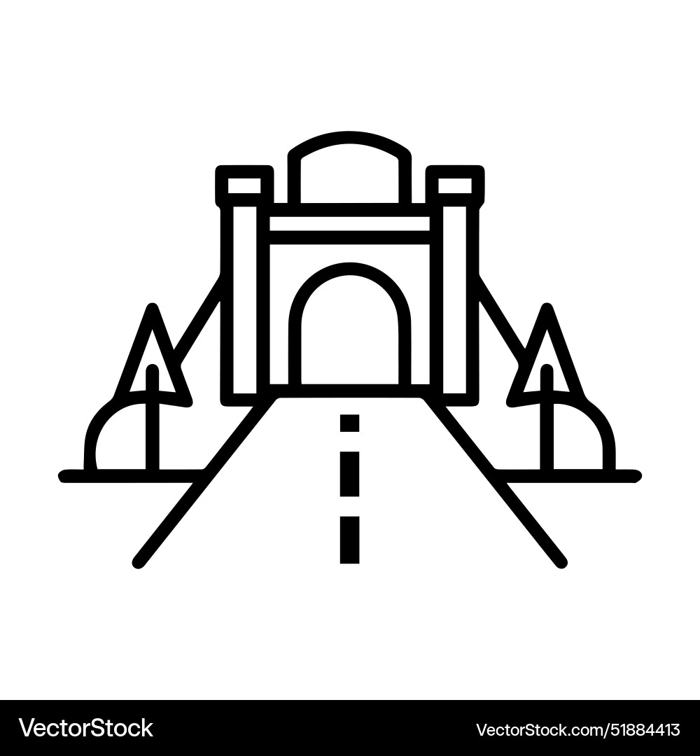 Driveway icon or modern line symbol art Royalty Free Vector