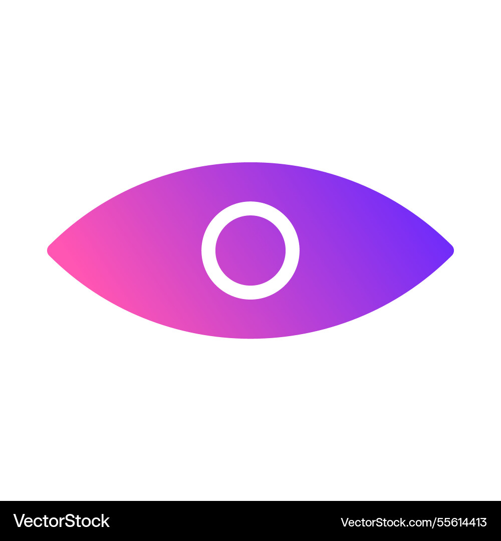 Gradient eye icon minimalist Royalty Free Vector Image