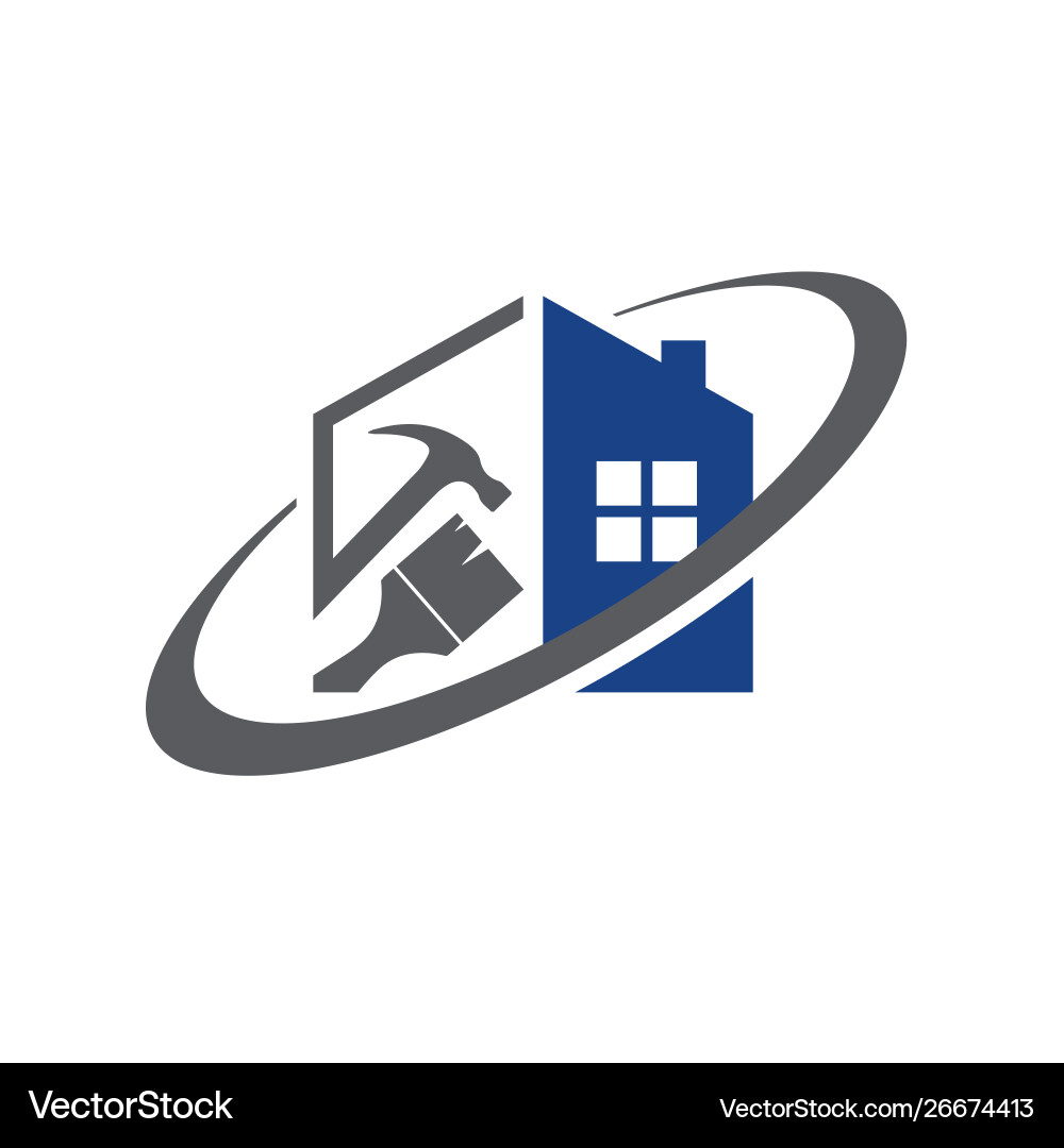 Home Repair & Maintenance Logo Royalty Free Vector Image
