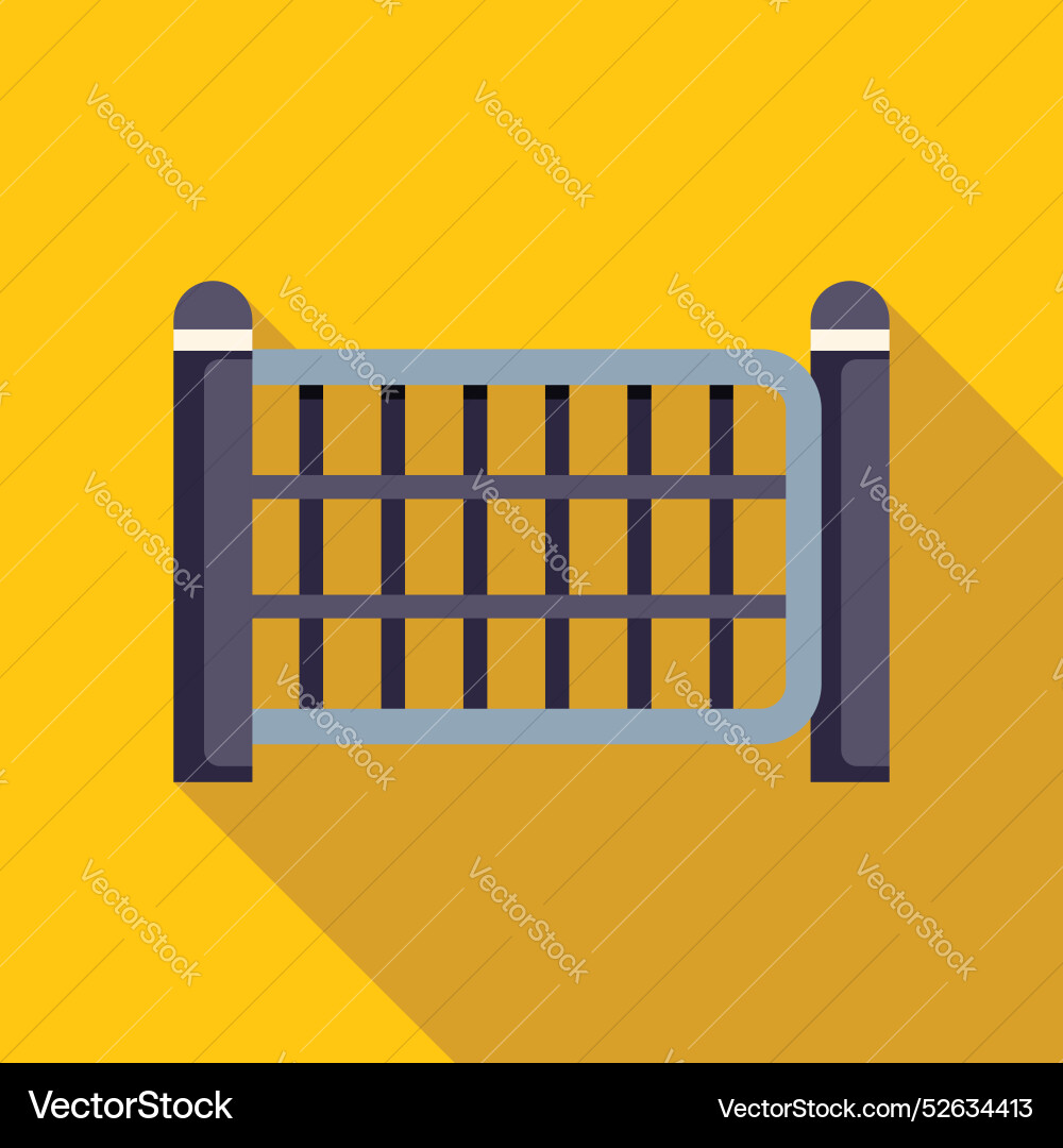 Metal barrier gate closing access to private Vector Image