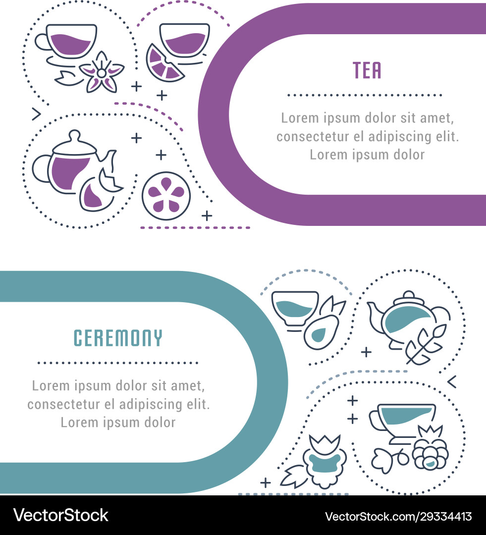 Website banner and landing page tea ceremony Vector Image