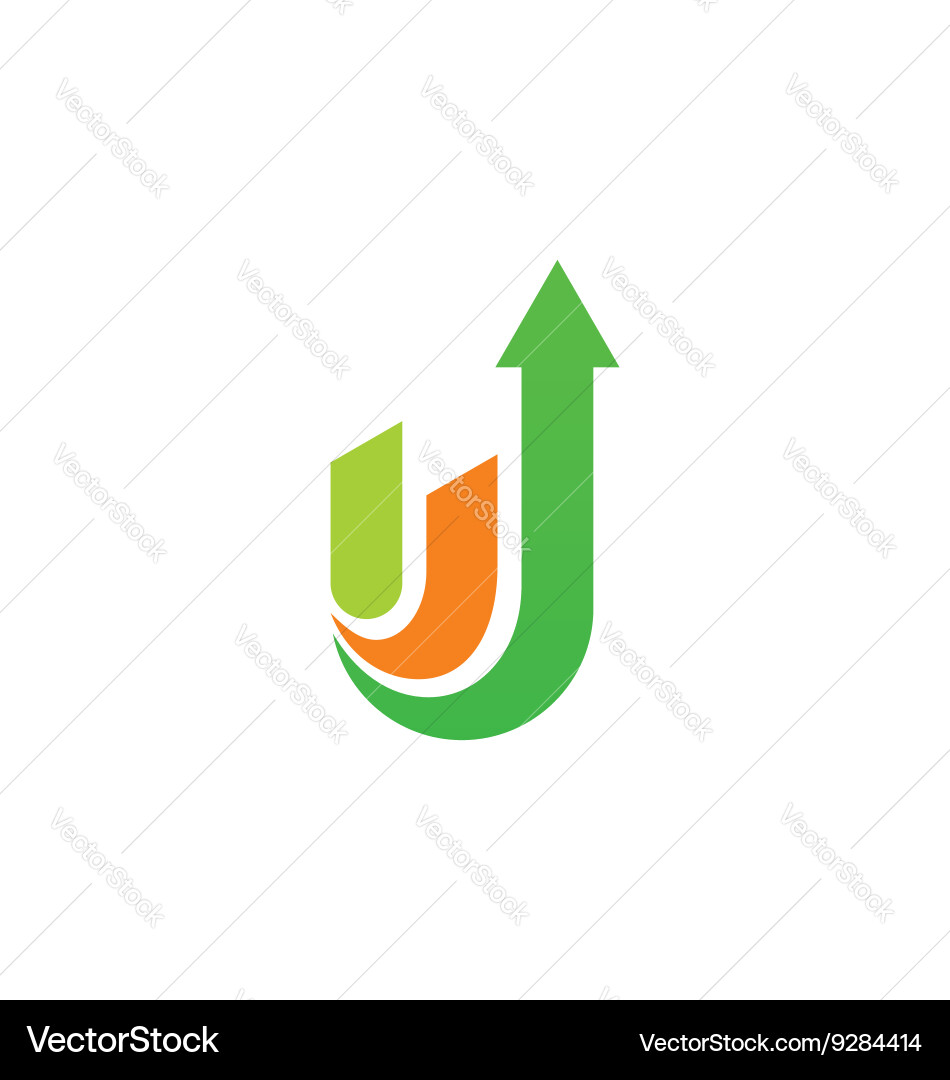 Arrow up business logo Royalty Free Vector Image