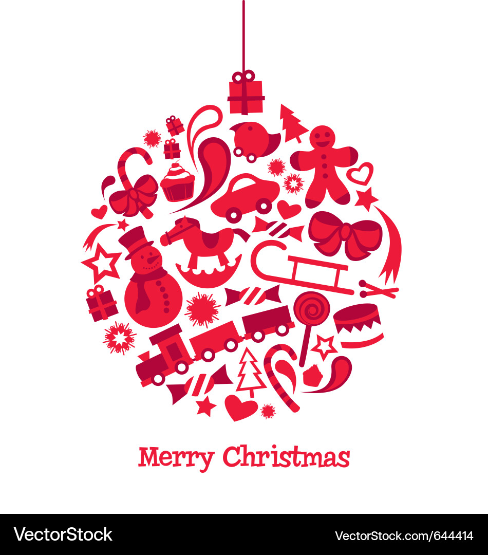 Christmas ball Royalty Free Vector Image - VectorStock