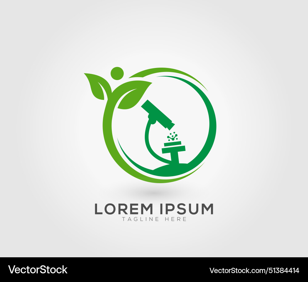 Creative nature green lab logo design abstract Vector Image