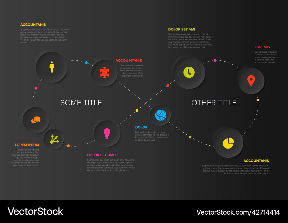 Dark Infographic Template Royalty Free Vector Image