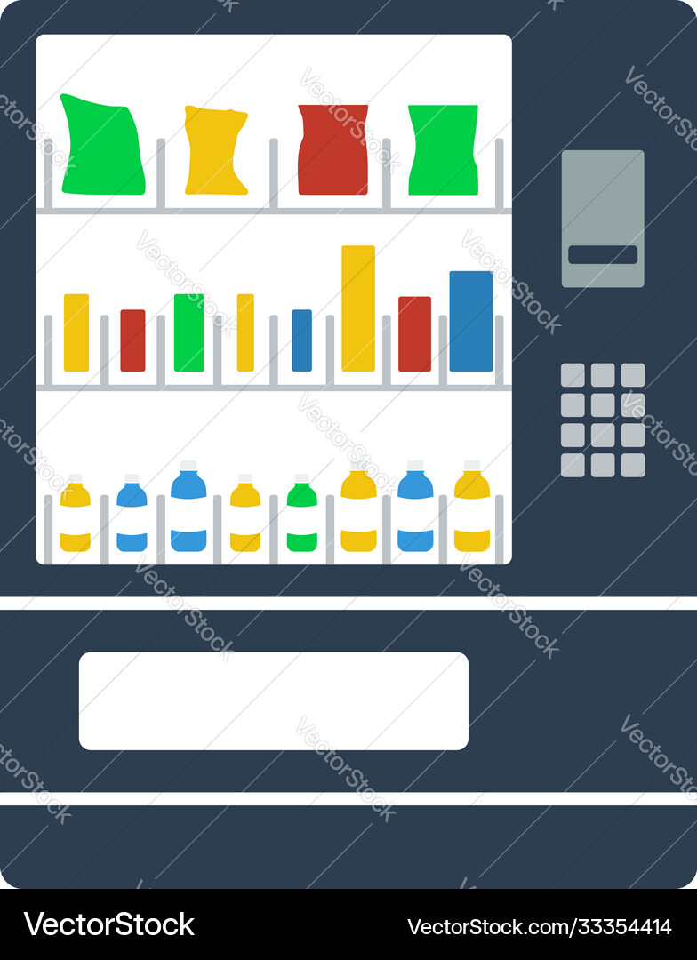 Food selling machine icon Royalty Free Vector Image