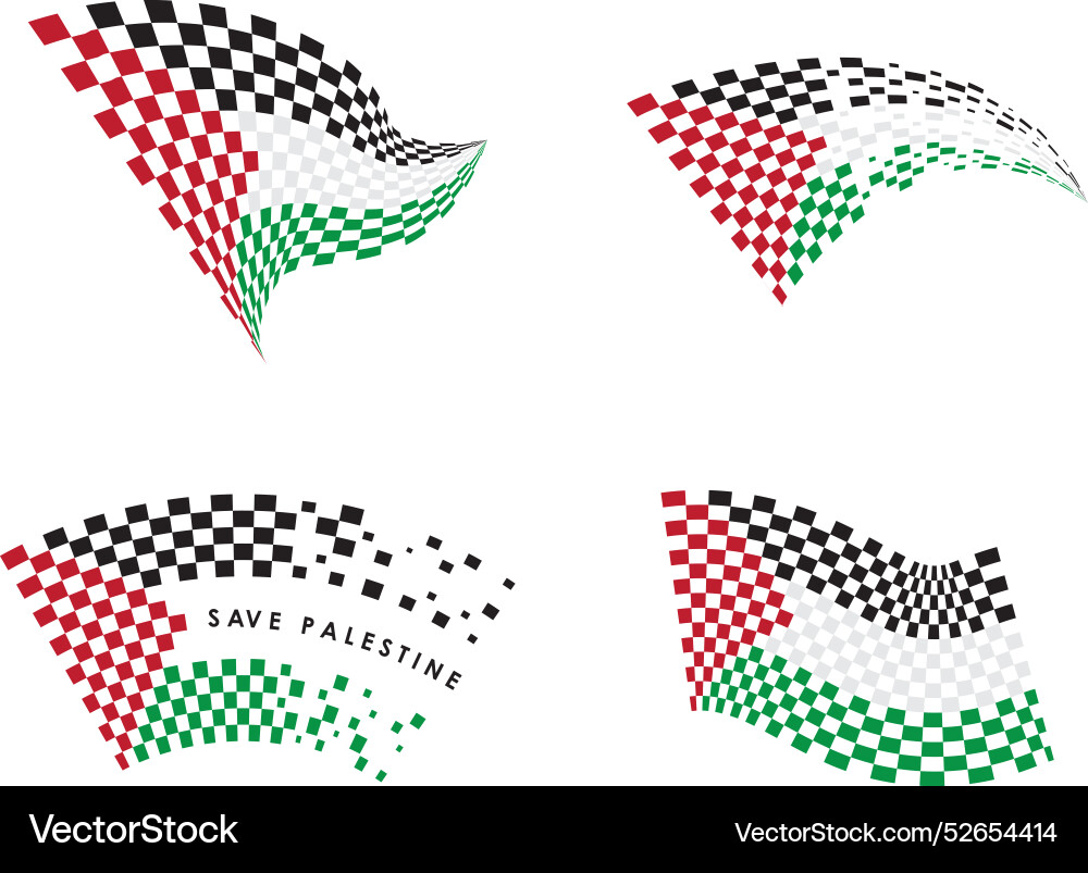 Save palestine logo free gaza design Royalty Free Vector