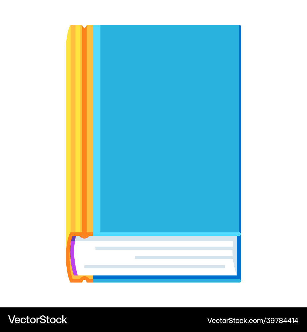 Stylized of closed book school Royalty Free Vector Image