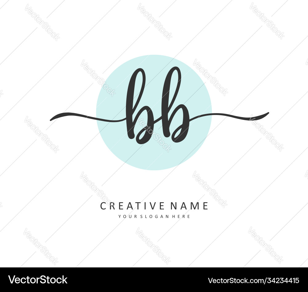 BB Initial Signature Logo - Handwriting & Monogram