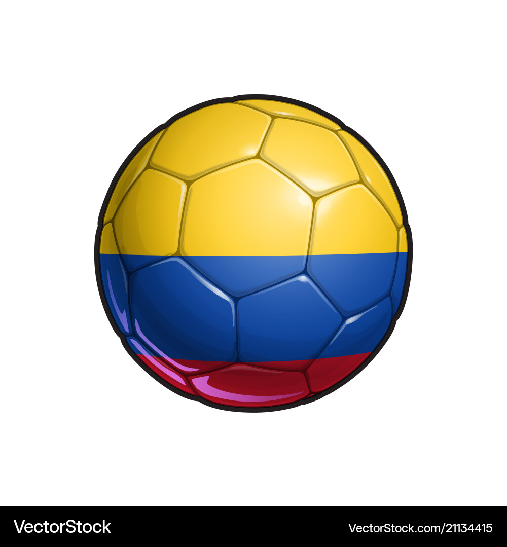 Colombian Flag Soccer Ball Royalty Free Vector Image