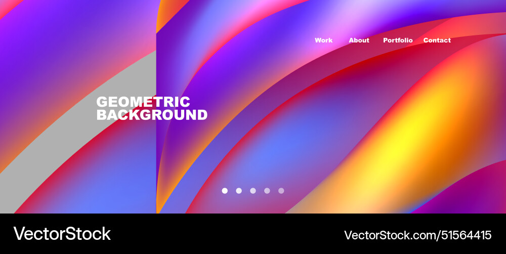 Dynamic flowing shapes concept design composition Vector Image