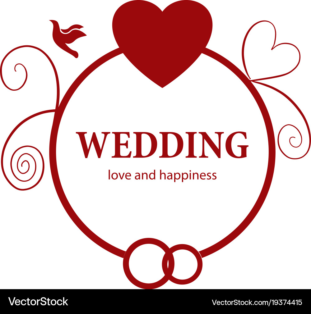 Elegant Wedding Logo Royalty Free Vector Image