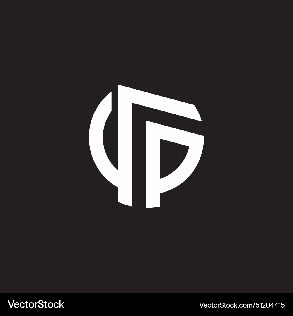 Letter gr simple stripes geometric arrow circles Vector Image