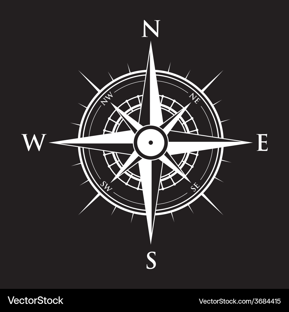 Rose Windrose Compass Royalty Free Vector Image