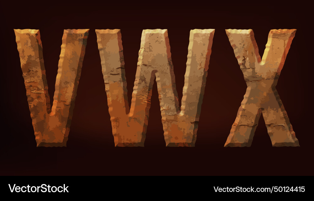 Rusty letters Royalty Free Vector Image - VectorStock