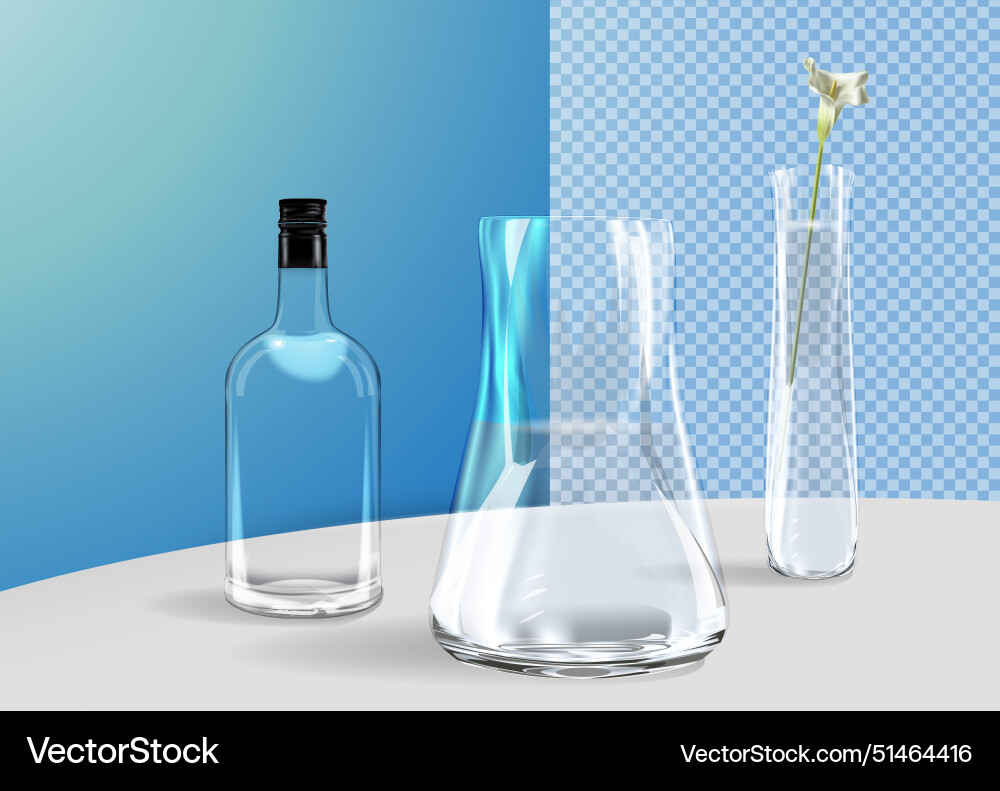 3d realistic icon collection isolated set Vector Image
