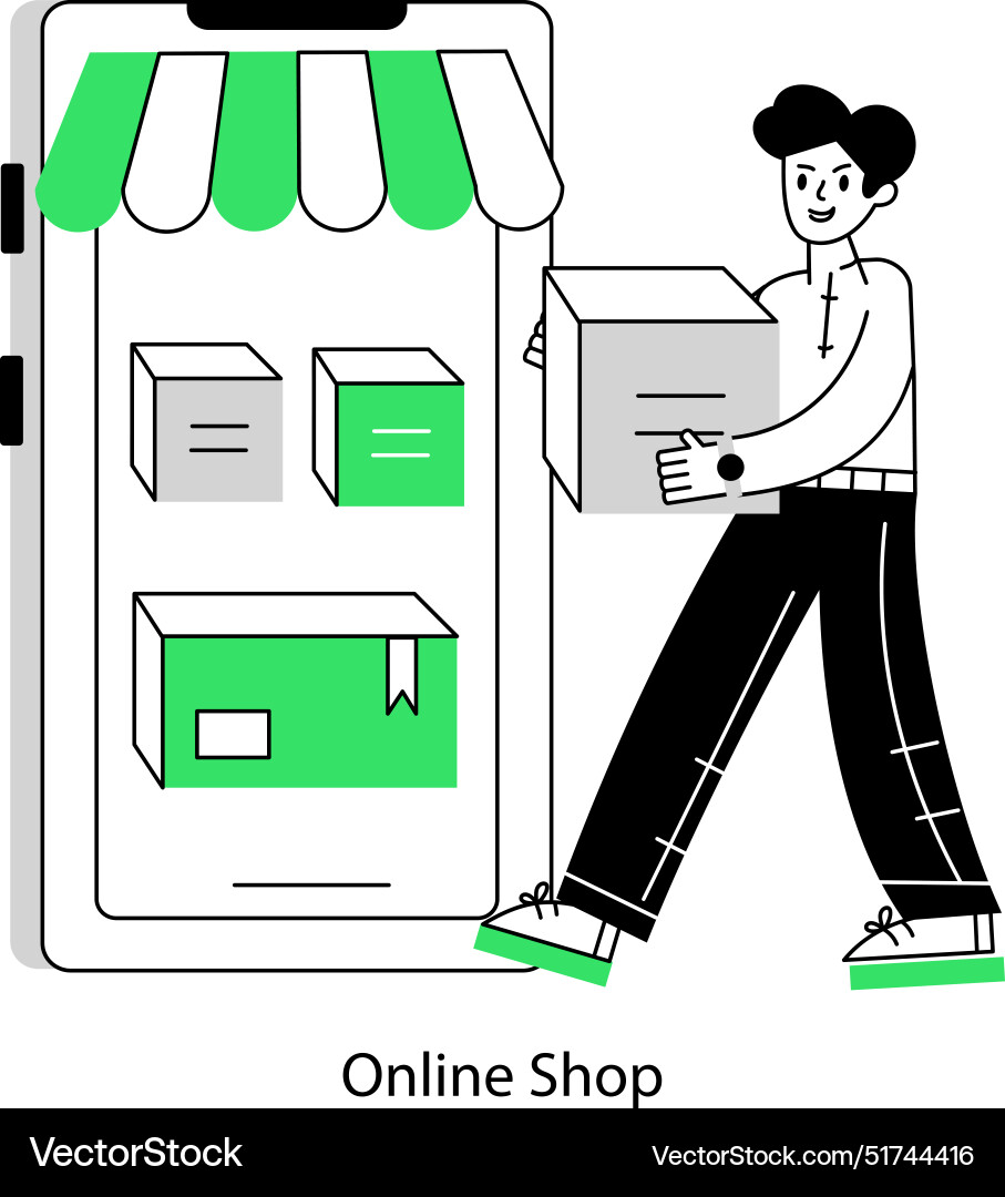 A customizable outline mini of online Royalty Free Vector