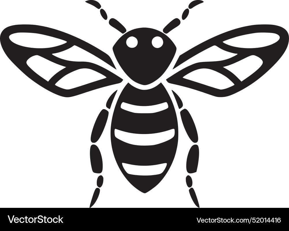 Bee - minimalist and simple silhouette Royalty Free Vector
