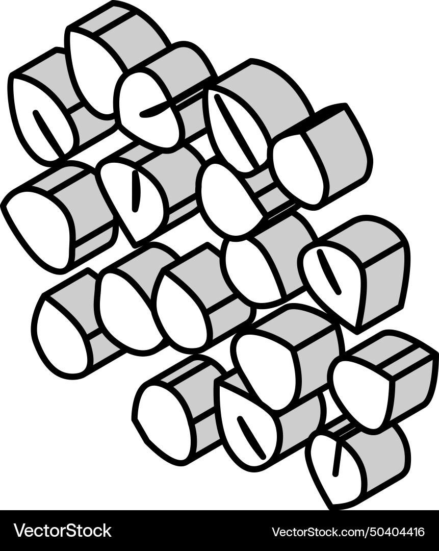 Buckwheat grain healthy isometric icon Royalty Free Vector