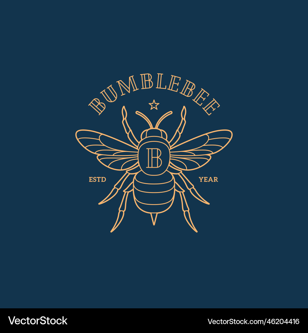 Bumblebee logo Royalty Free Vector Image - VectorStock