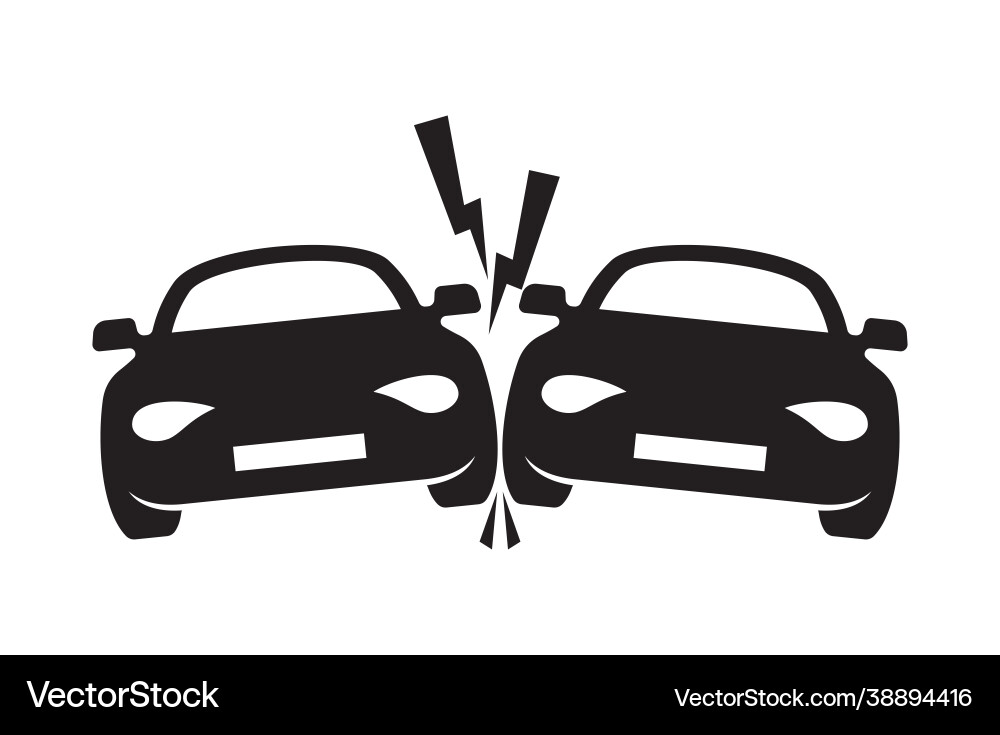 Car crash Royalty Free Vector Image - VectorStock
