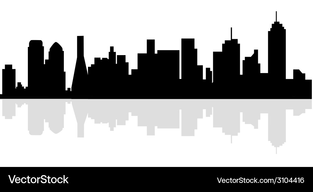 Dallas Skyline Silhouette Royalty Free Vector Image