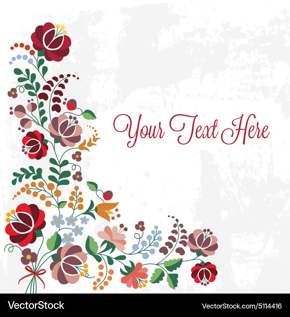 Editable floral greeting card Royalty Free Vector Image