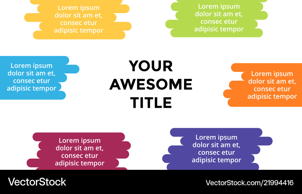 Infographic cycle diagram labels graph Royalty Free Vector